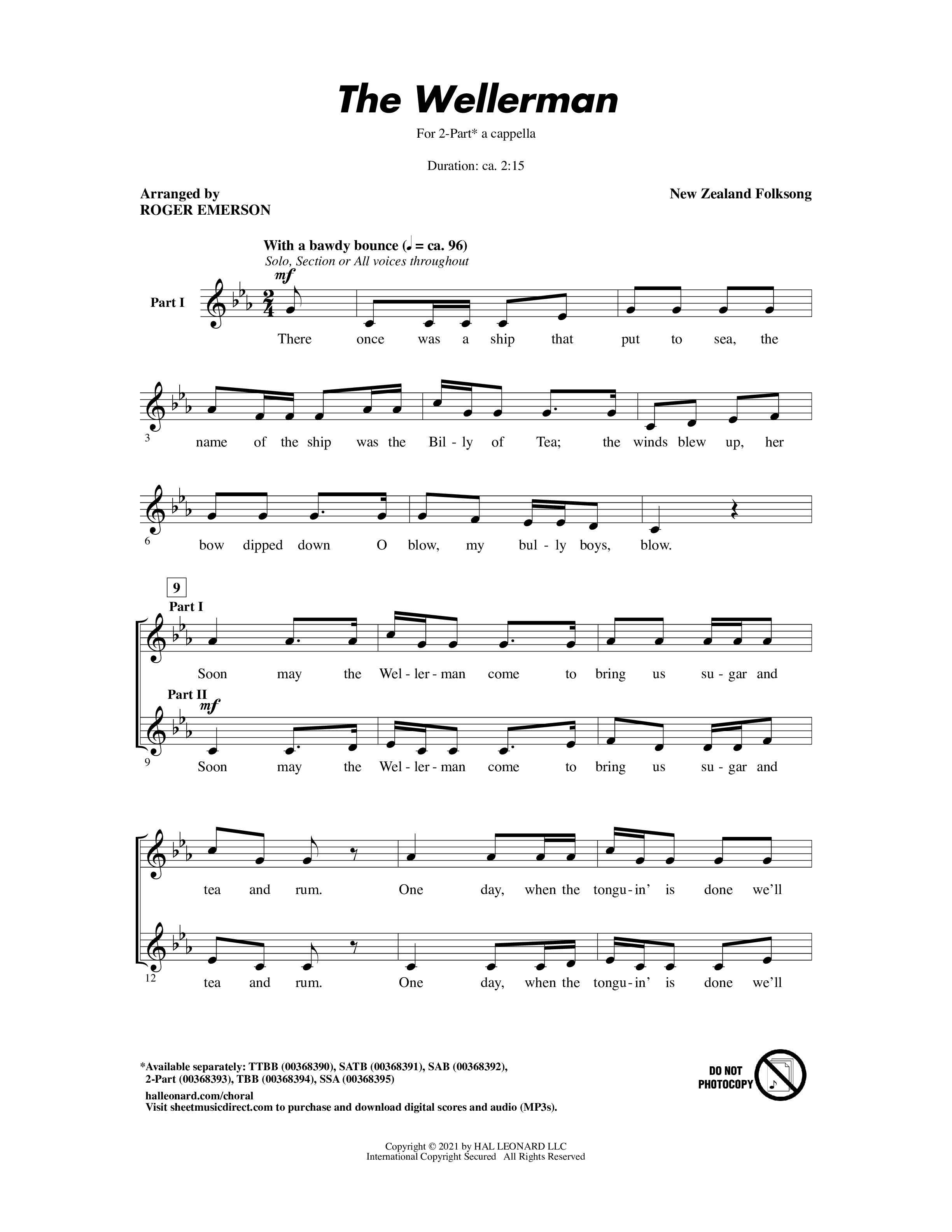 Play Official version of The Wellerman (arr. Roger Emerson) sheet music ...