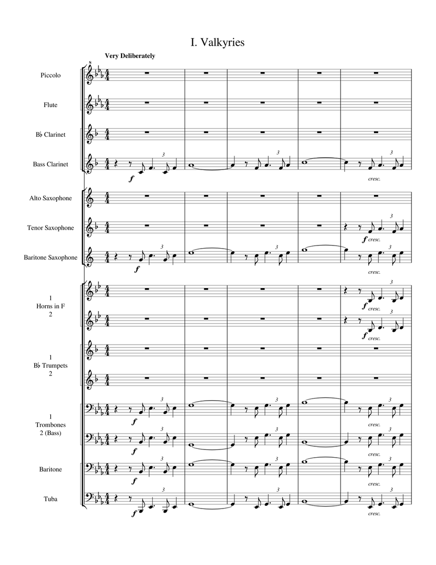 Various - Short Marching Band Fanfares Sheet music for Flute, Tuba ...