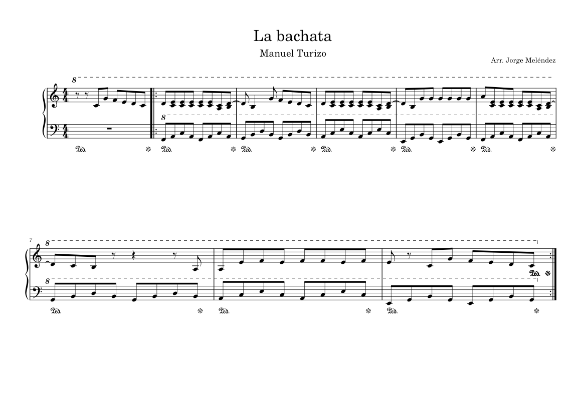 LA BACHATA – Manuel Turizo Manuel Turizo - La bachata (easy) Sheet ...