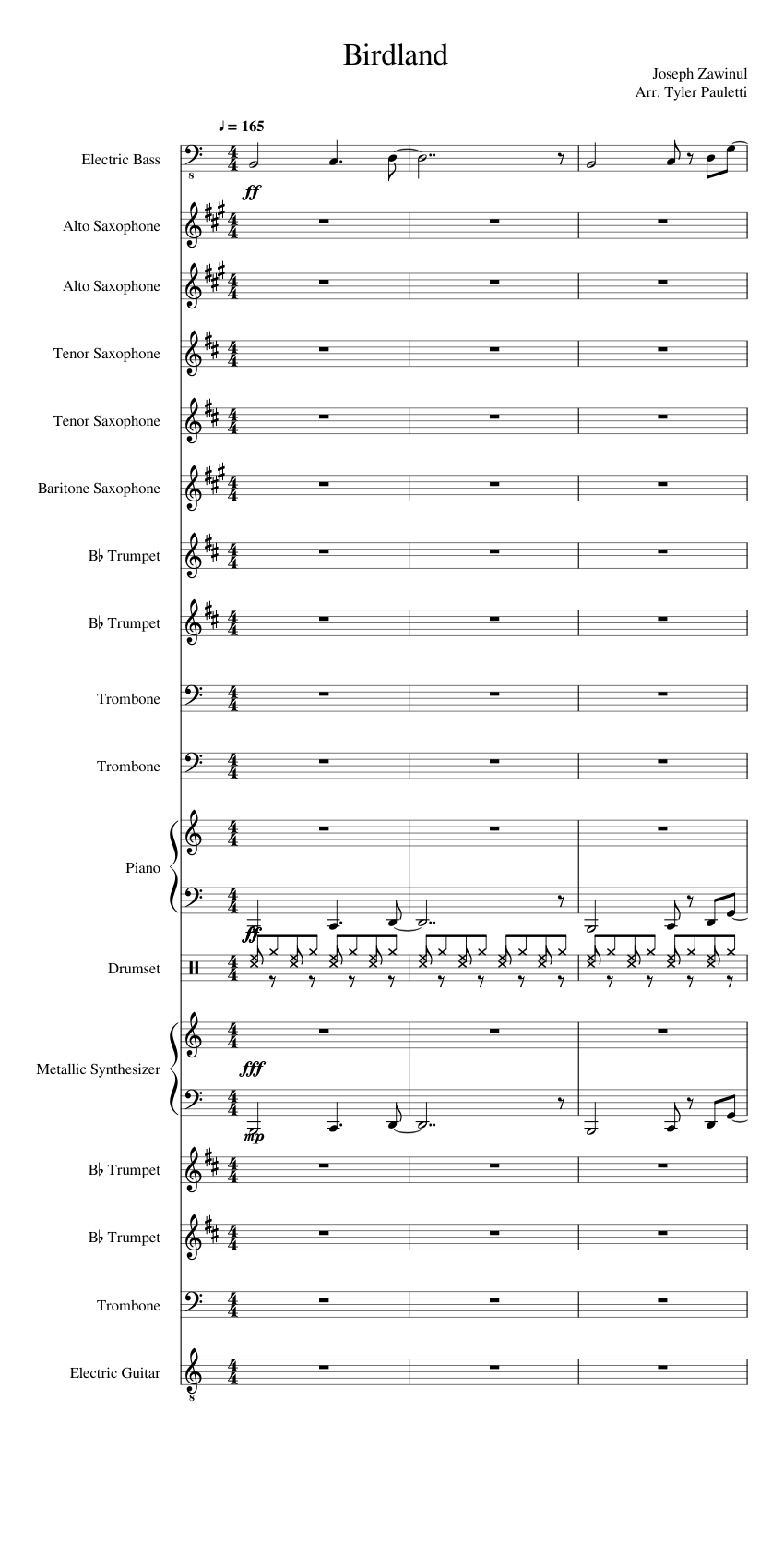 Birdland Sheet music for Piano, Trombone, Trumpet other (Mixed Ensemble ...