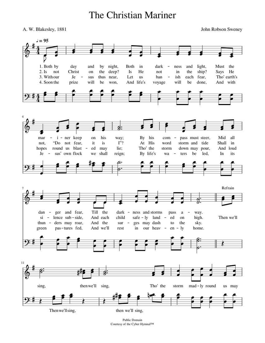 The christian mariner - John R. Sweney Sheet music for Piano (Piano Duo ...