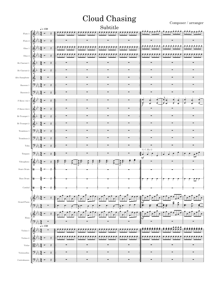 Cloud Chasing Sheet music for Piano, Trombone, Tuba, Flute & more ...
