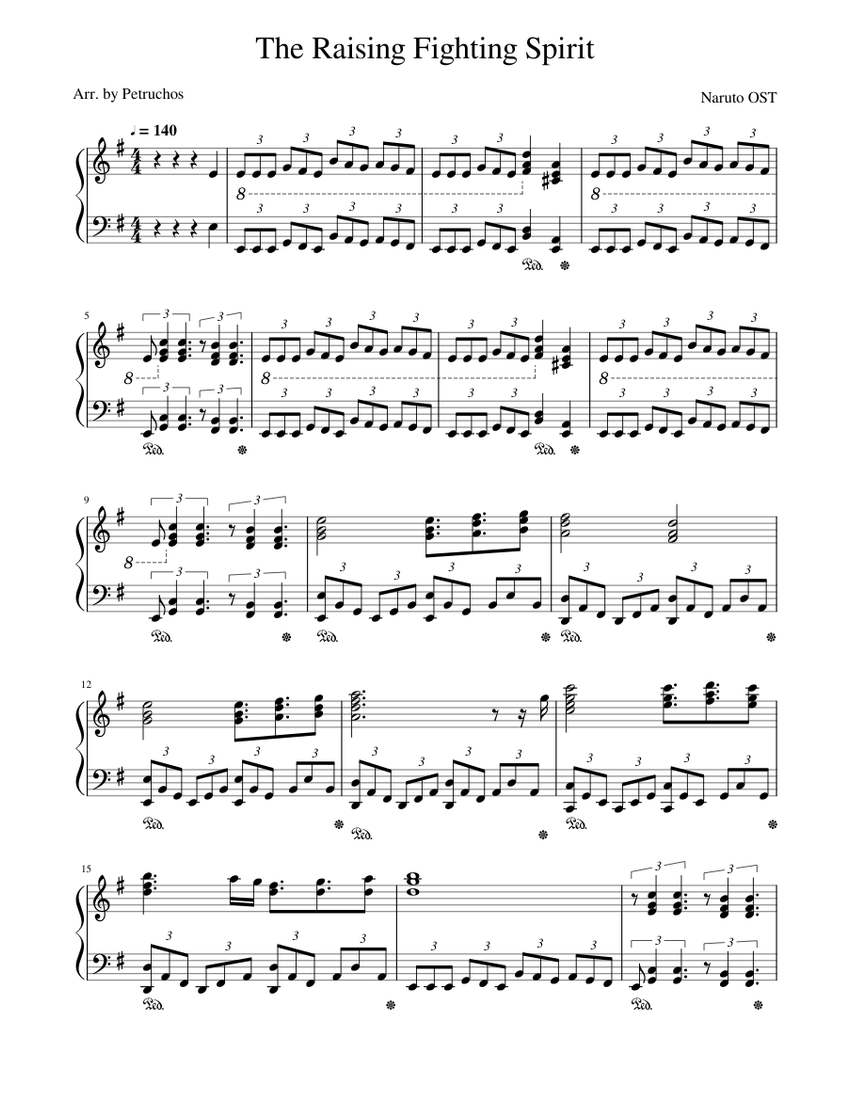 The Raising Fighting Spirit Sheet music for Piano (Solo) | Musescore.com