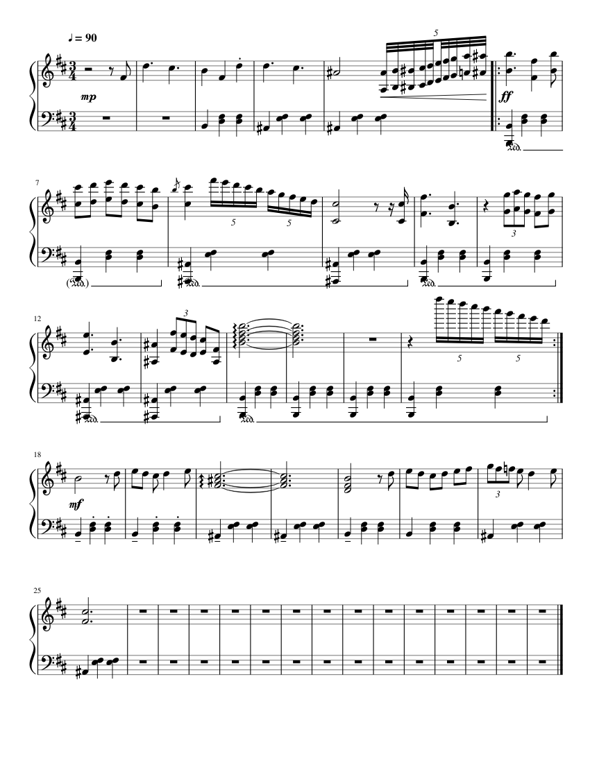 Horror Game Ending Theme - WIP Sheet music for Piano (Solo) | Musescore.com