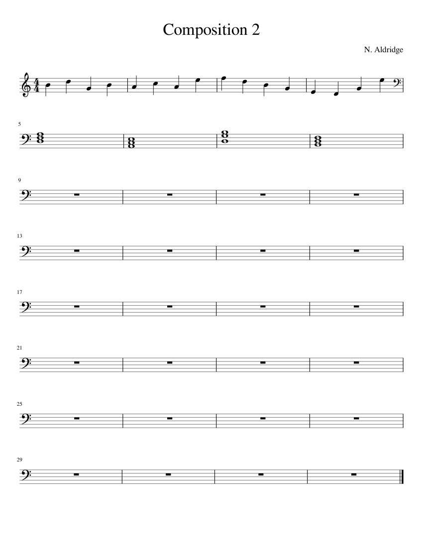 Comp 2 Sheet music for Piano (Solo) | Musescore.com