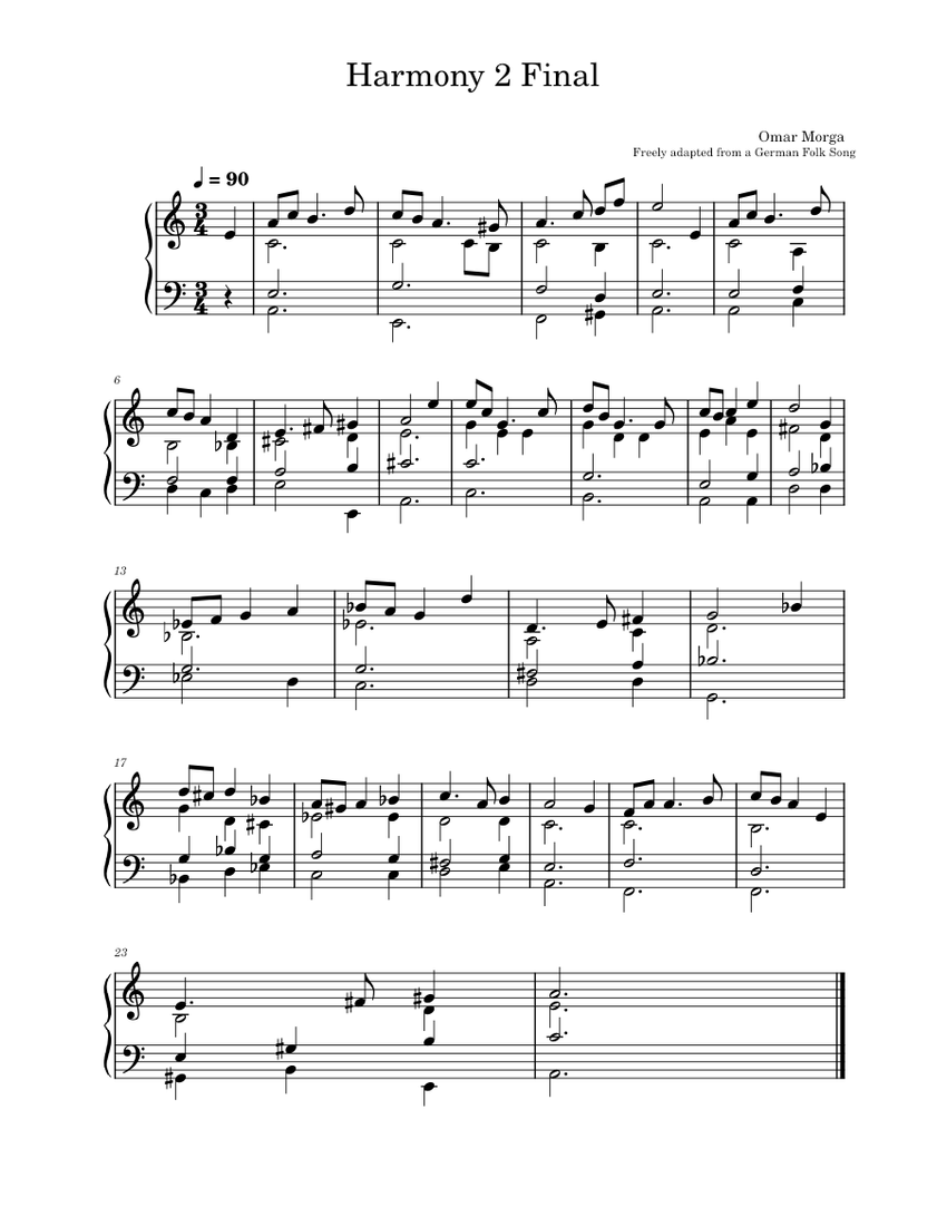 Harmony_2_Final Sheet music for Piano (SATB) Easy | Musescore.com