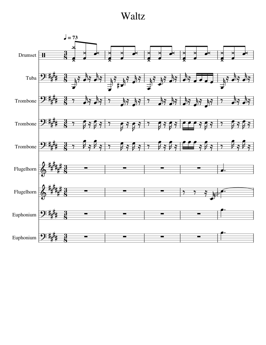 Waltz Sheet music for Trombone, Euphonium, Tuba, Flugelhorn & more ...