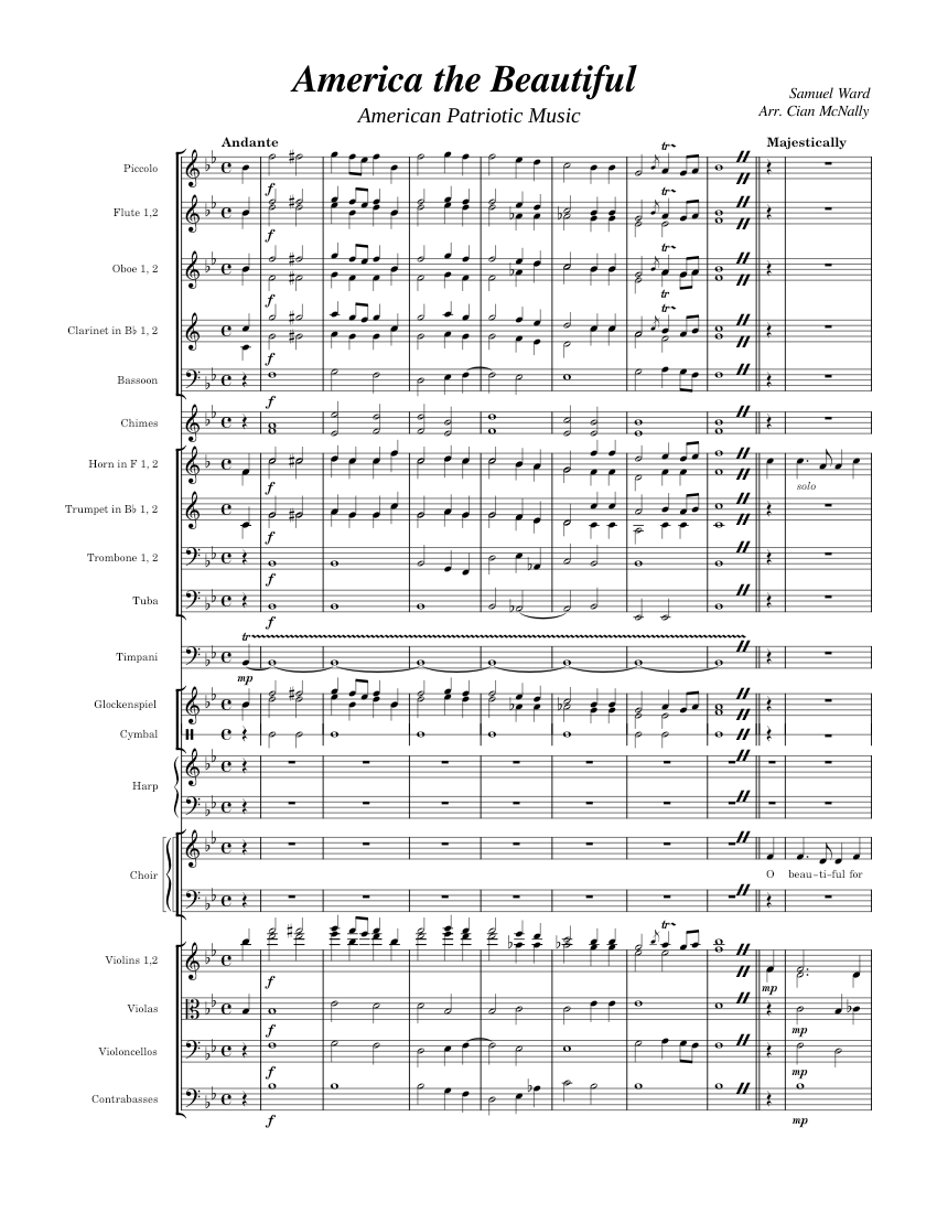 America the Beautiful – Samuel Augustus Ward America the Beautiful ...