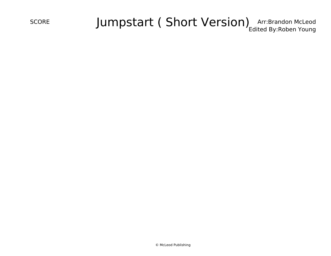 Jumpstart ( Short Version) Sheet music for Trombone, Tuba, Oboe, Snare ...