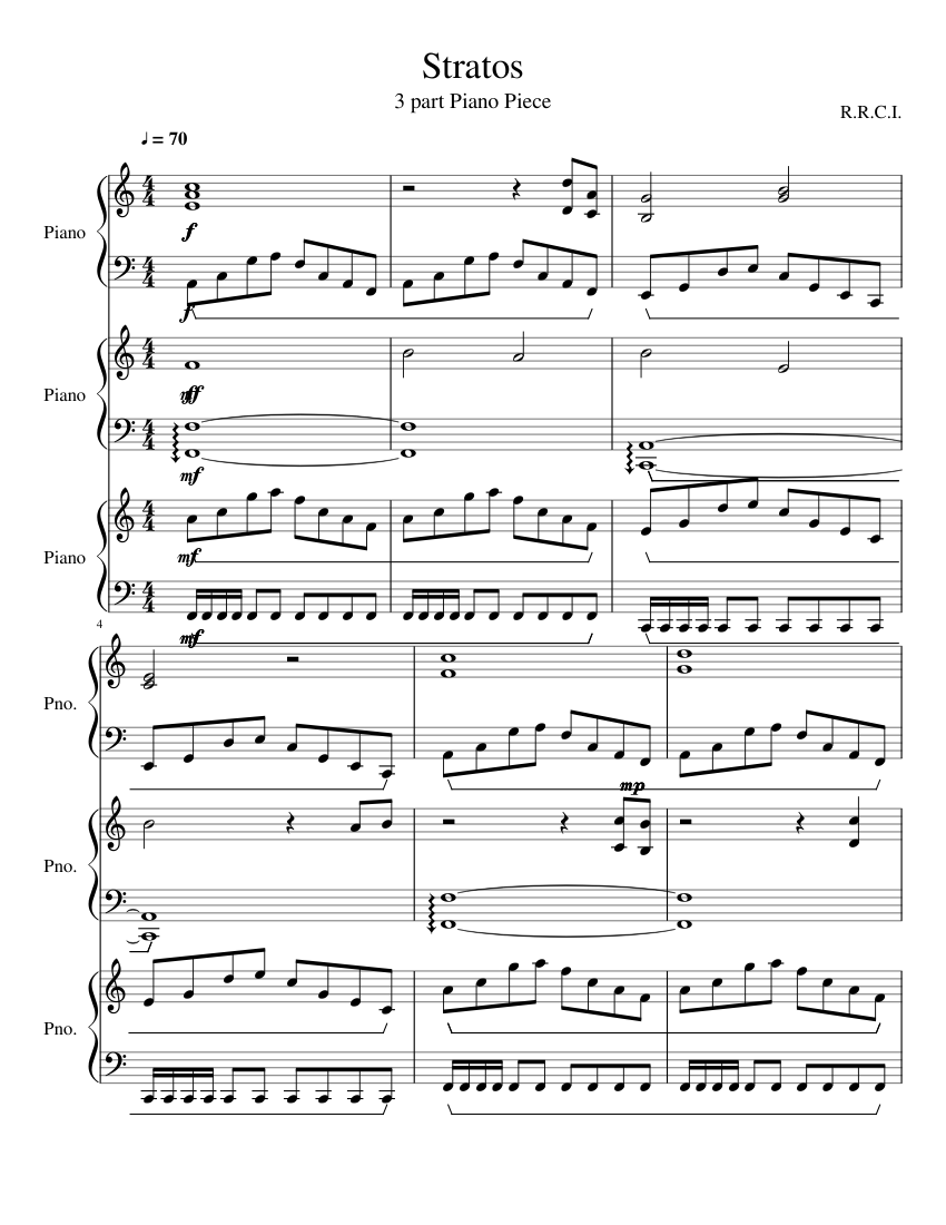 Stratos Sheet music for Piano (Mixed Trio) | Musescore.com