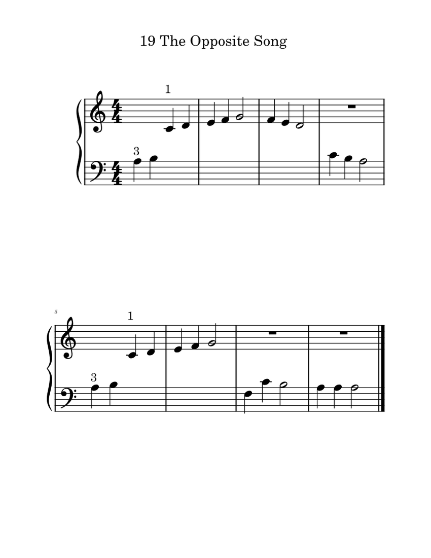 19 The Opposite Song Sheet music for Piano (Solo) Easy | Musescore.com