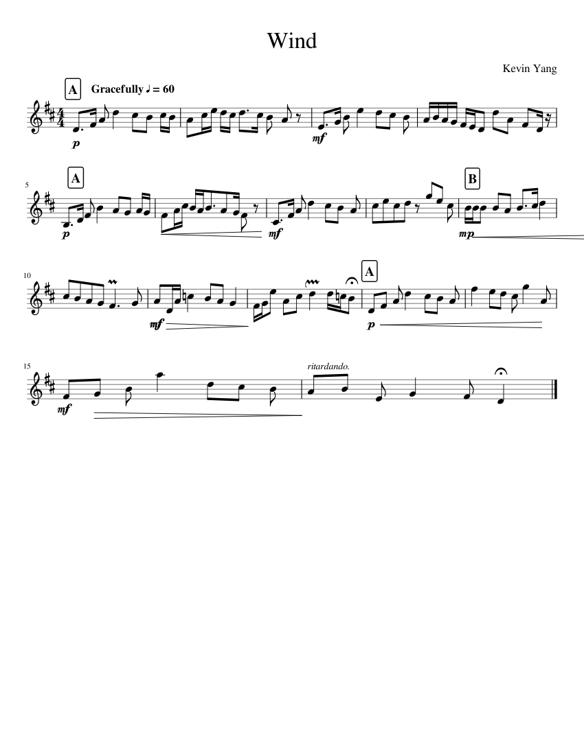 Wind Sheet music for Violin (Solo) | Musescore.com