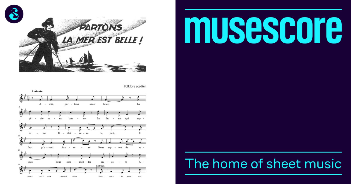 Partons, la mer est belle Sheet music for Harmonica (Solo) | Musescore.com