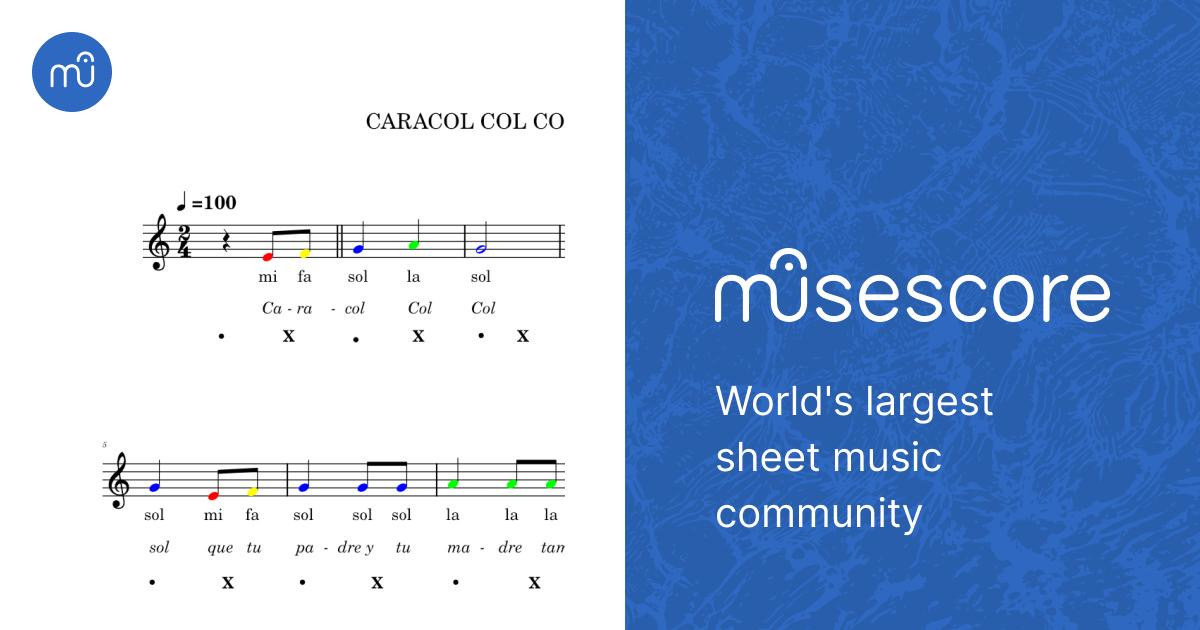 CARACOL COL COL Sheet music for Flute (Solo) | Musescore.com
