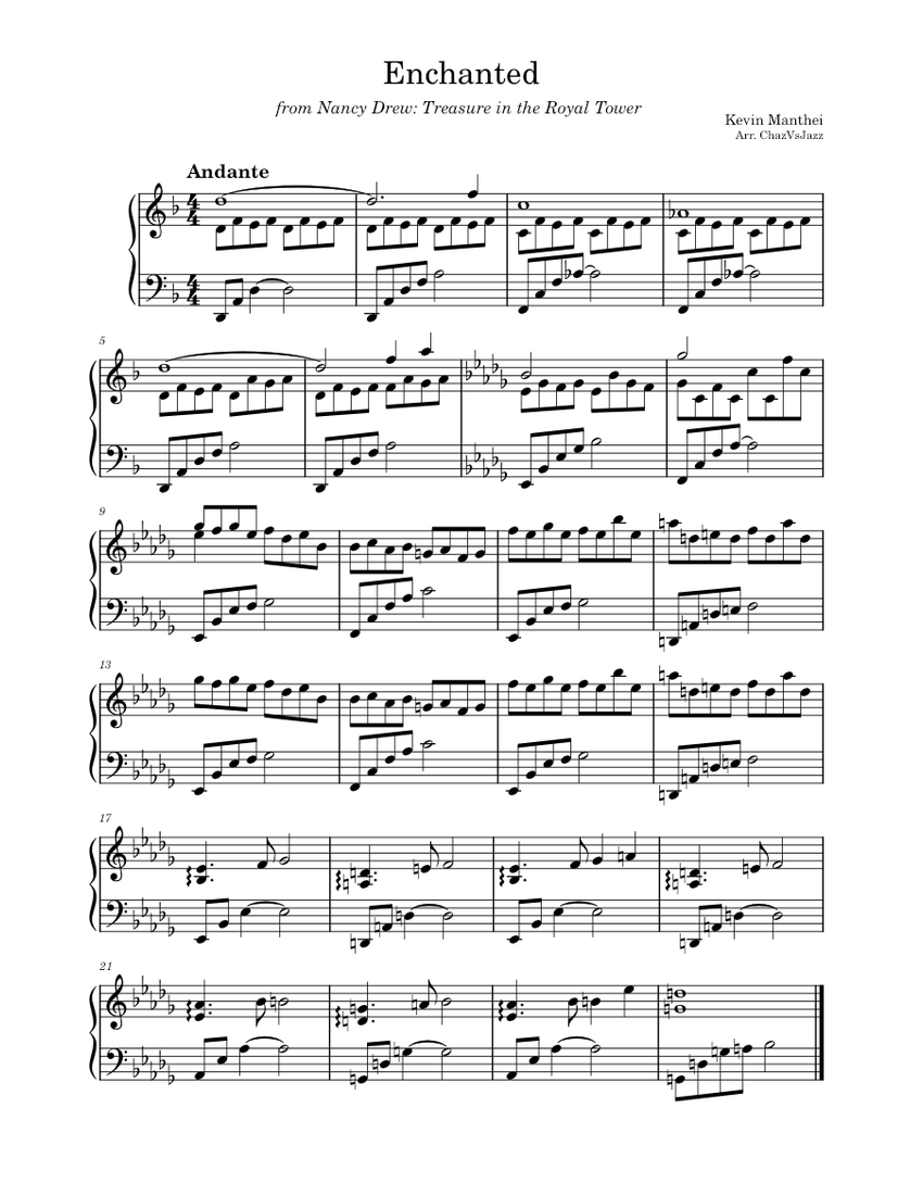 Enchanted Sheet music for Piano (Solo) Easy | Musescore.com