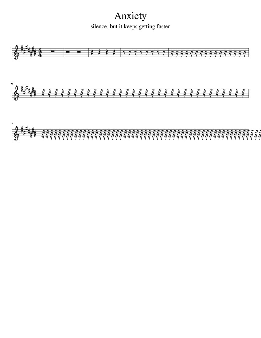 Anxiety – Unknown Anxiety Sheet music for Vocals (Solo) | Musescore.com