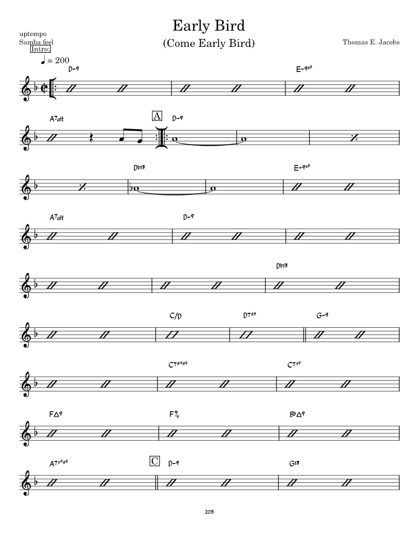 Early Bird Sheet Music for Piano (Solo) Easy | MuseScore.com