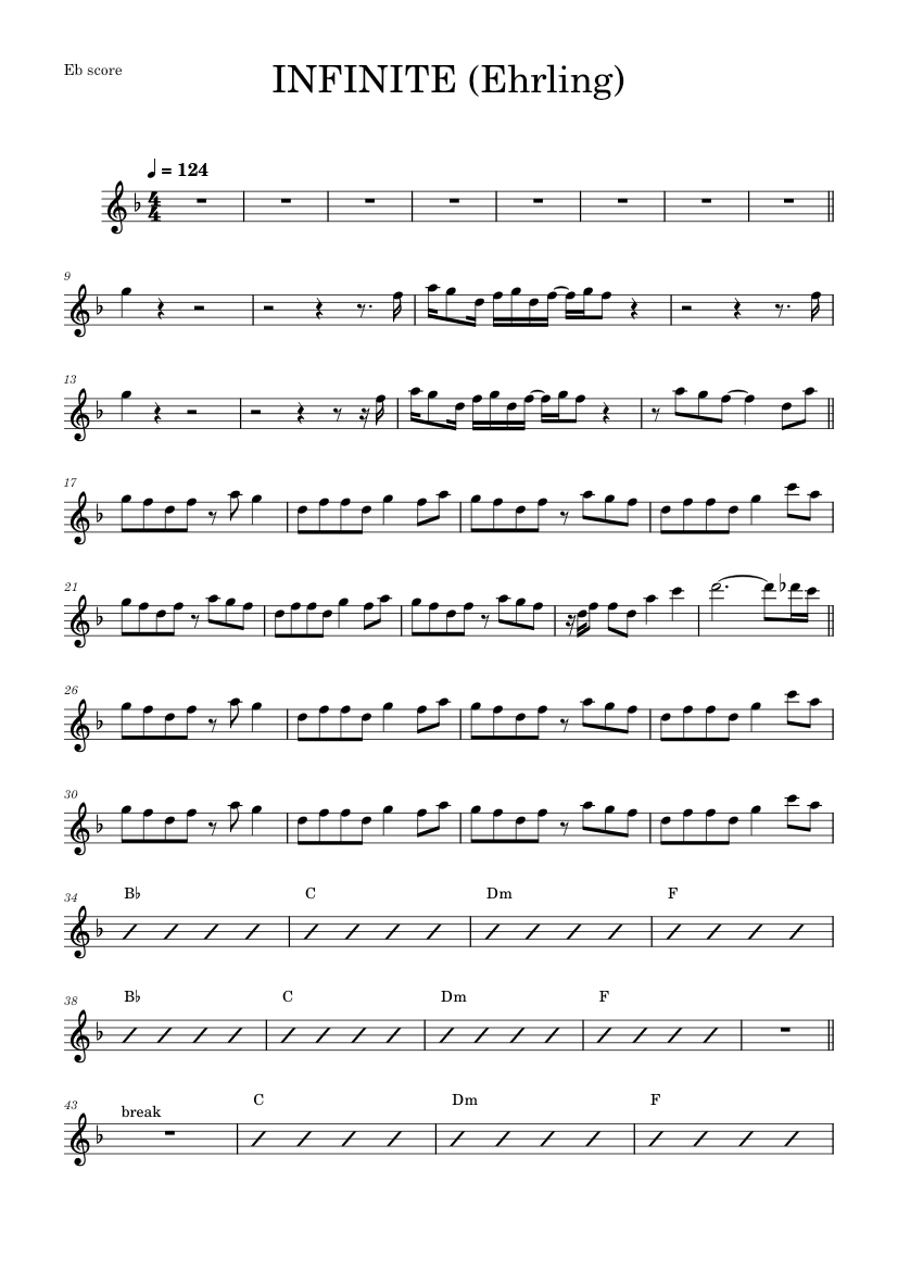 Infinite – Ehrling (ALTO SAX RMX) Sheet music for Saxophone alto (Solo ...