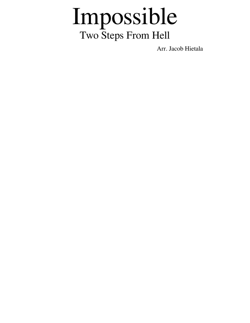 Impossible - Two Steps From Hell Sheet music for Trombone, Euphonium ...