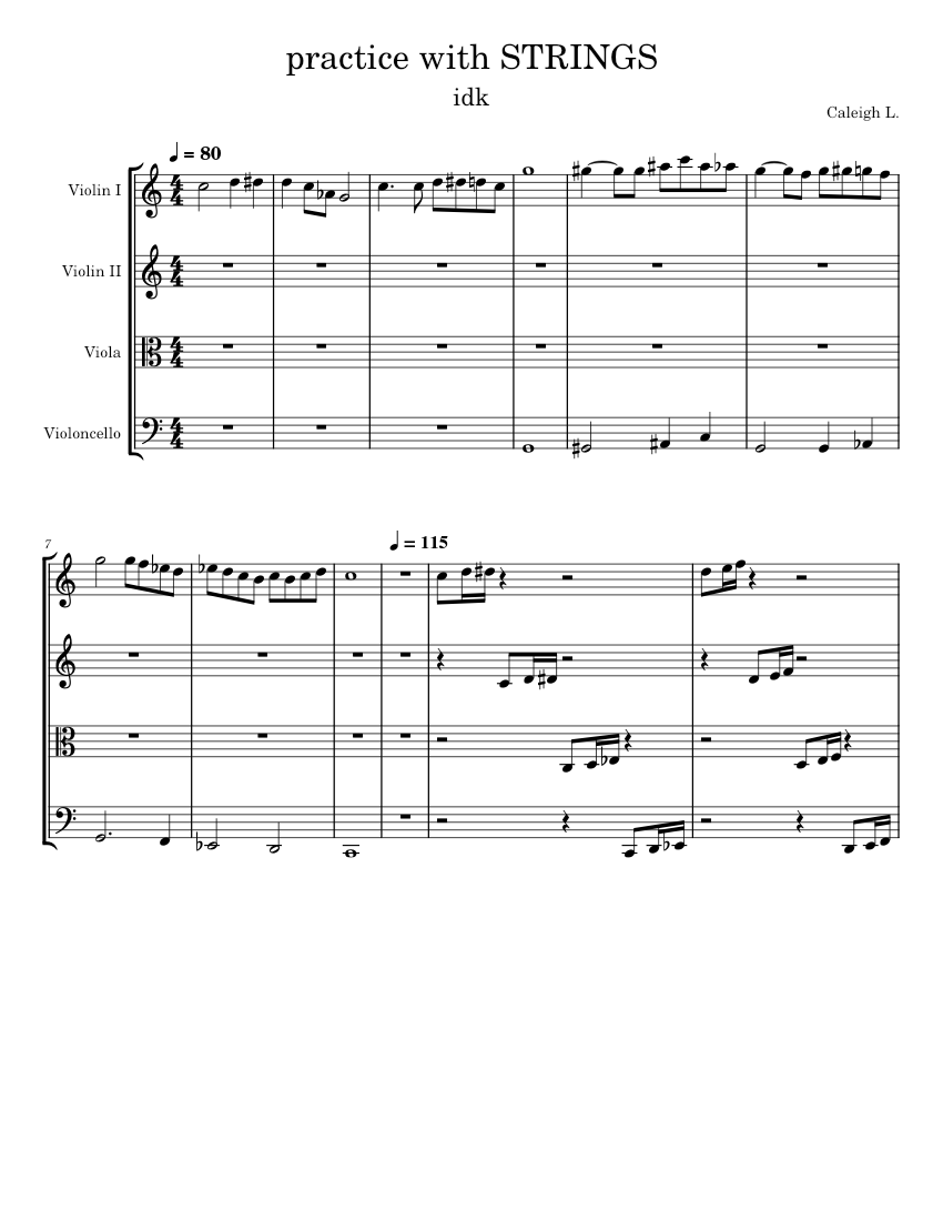 practice with STRINGS Sheet music for Violin, Viola, Cello (String ...
