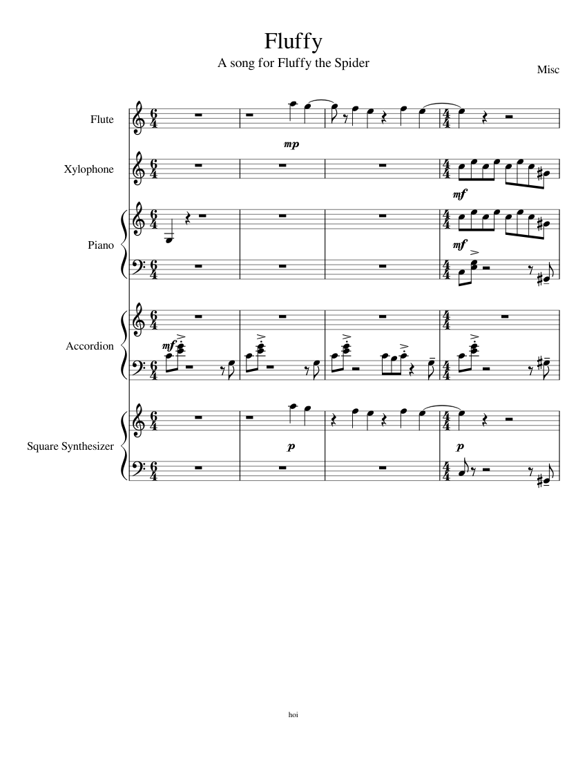 Fluffy - piano tutorial