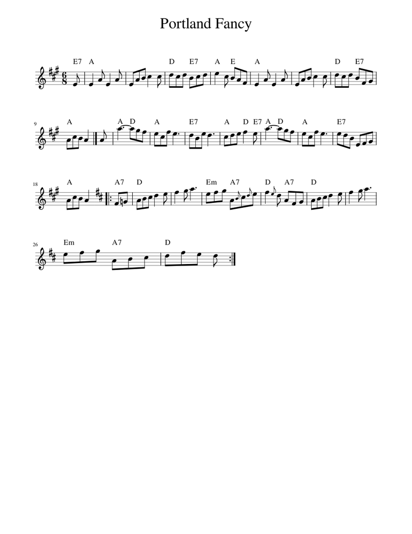 Portland Fancy Sheet music for Piano (Solo) | Musescore.com