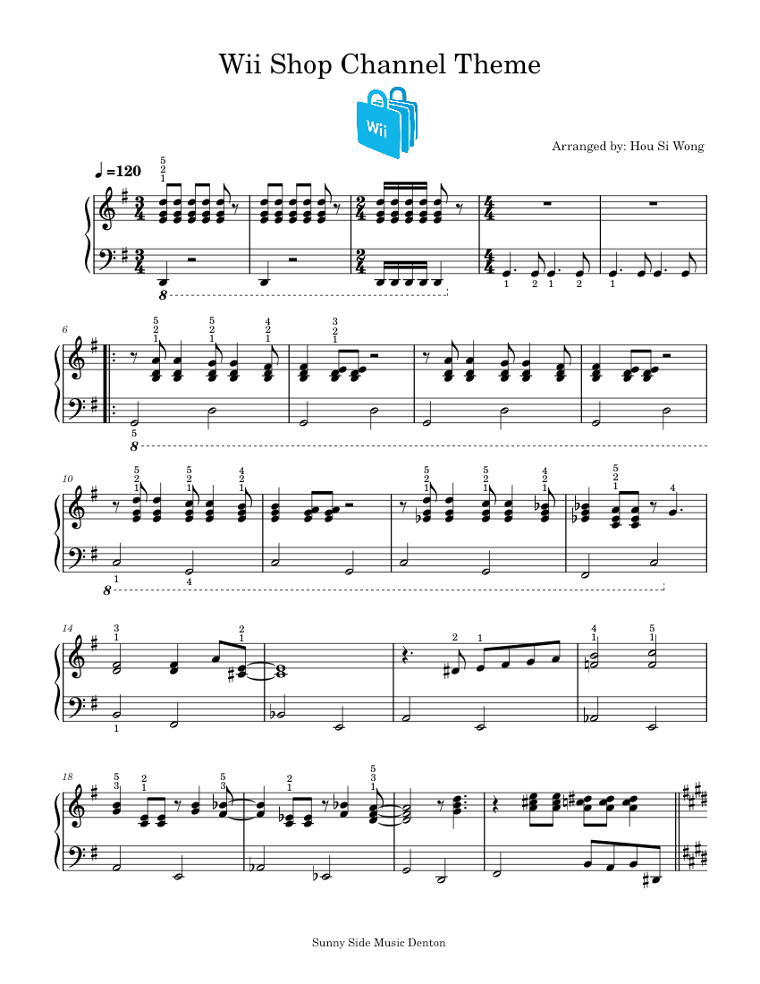 Wii Shop Channel Theme - piano tutorial