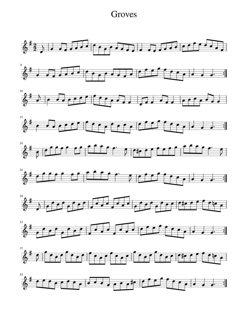 Groves Sheet music for Piano (Solo) Easy | Musescore.com