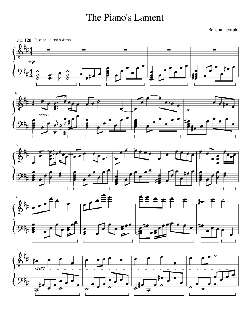 The Piano s Lament Sheet music for Piano (Solo) | Musescore.com
