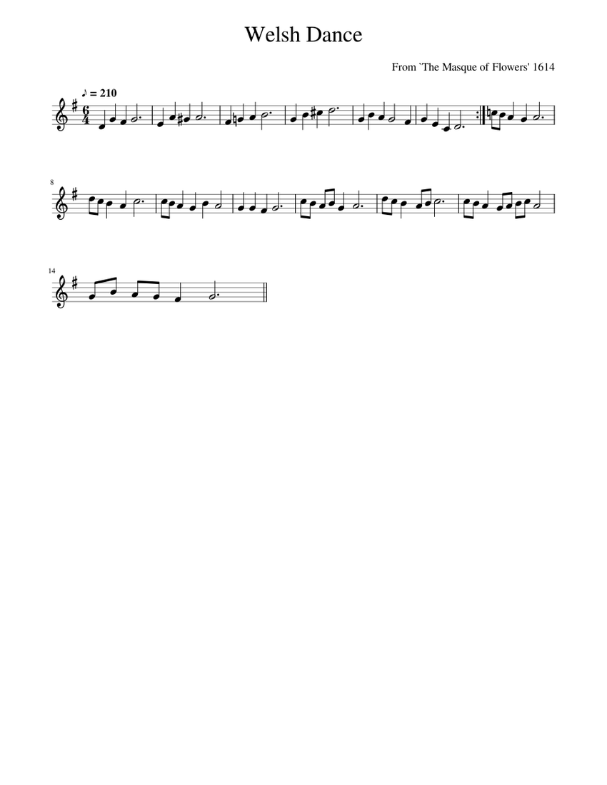 Welsh Dance Sheet music for Piano (Solo) | Musescore.com