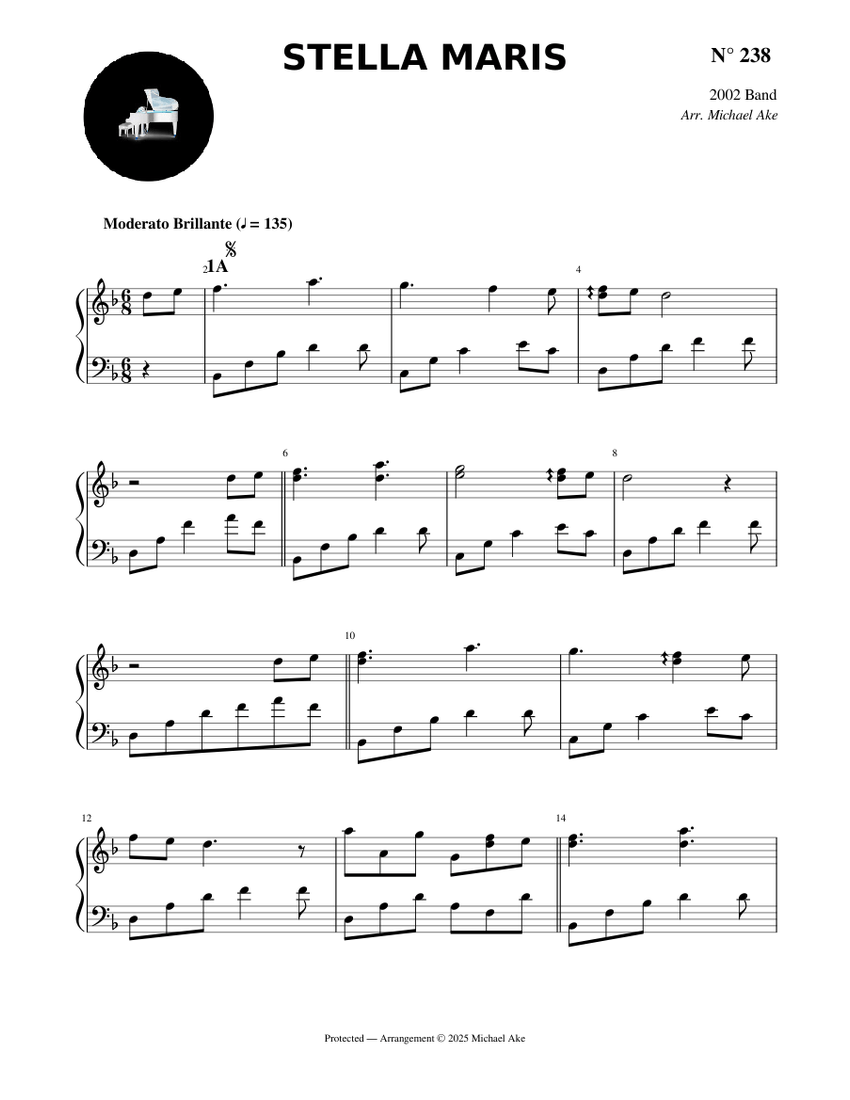 Stella Maris – 2002 Band Sheet music for Piano (Solo) | Musescore.com