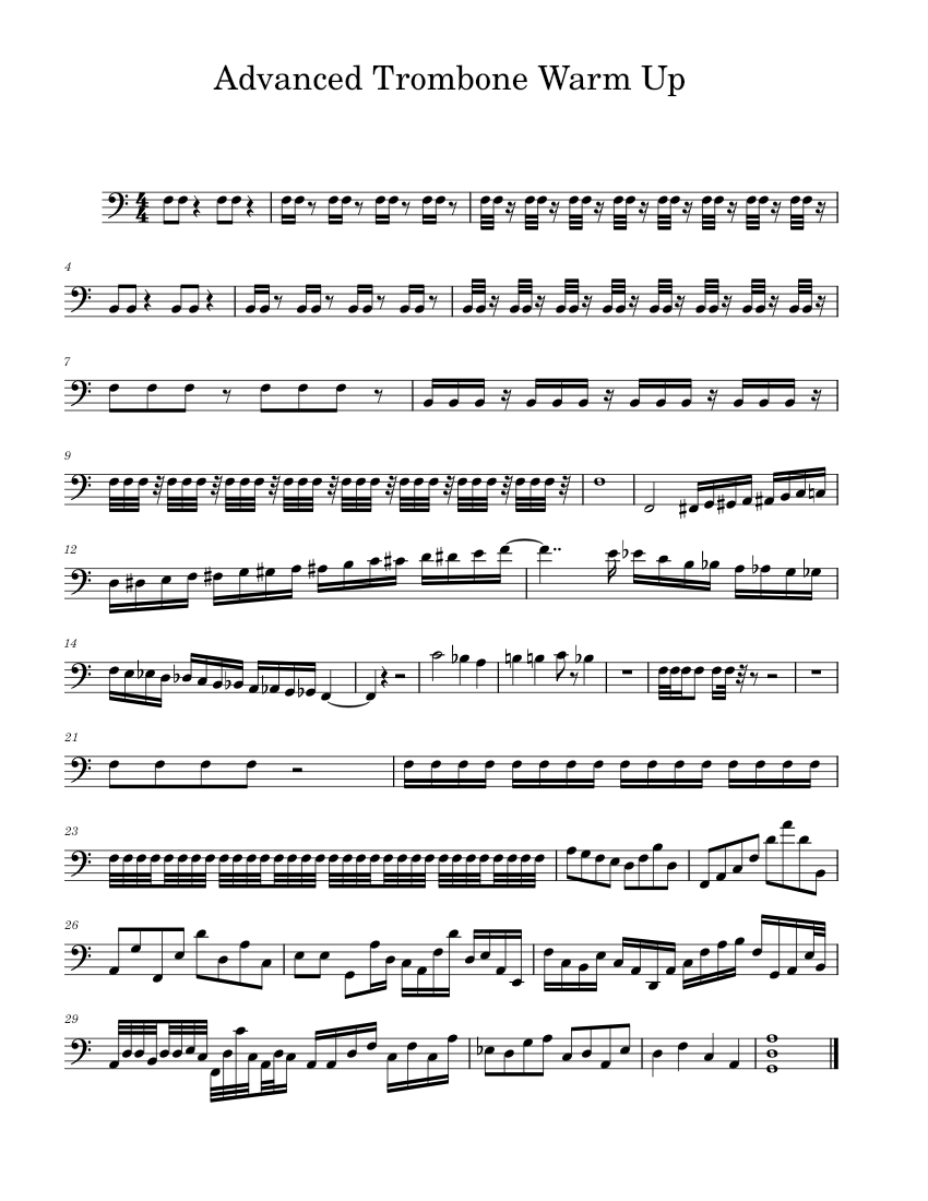 Tounging warm up and slide moving warm up Advanced Trombone Warm Up ...