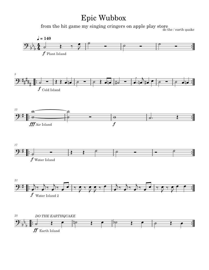Epic Wubbox Sheet music for Trombone (Solo) | Musescore.com