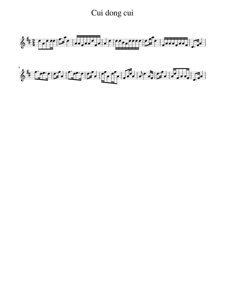 Cui dong cui Sheet music for Piano (Solo) | Musescore.com