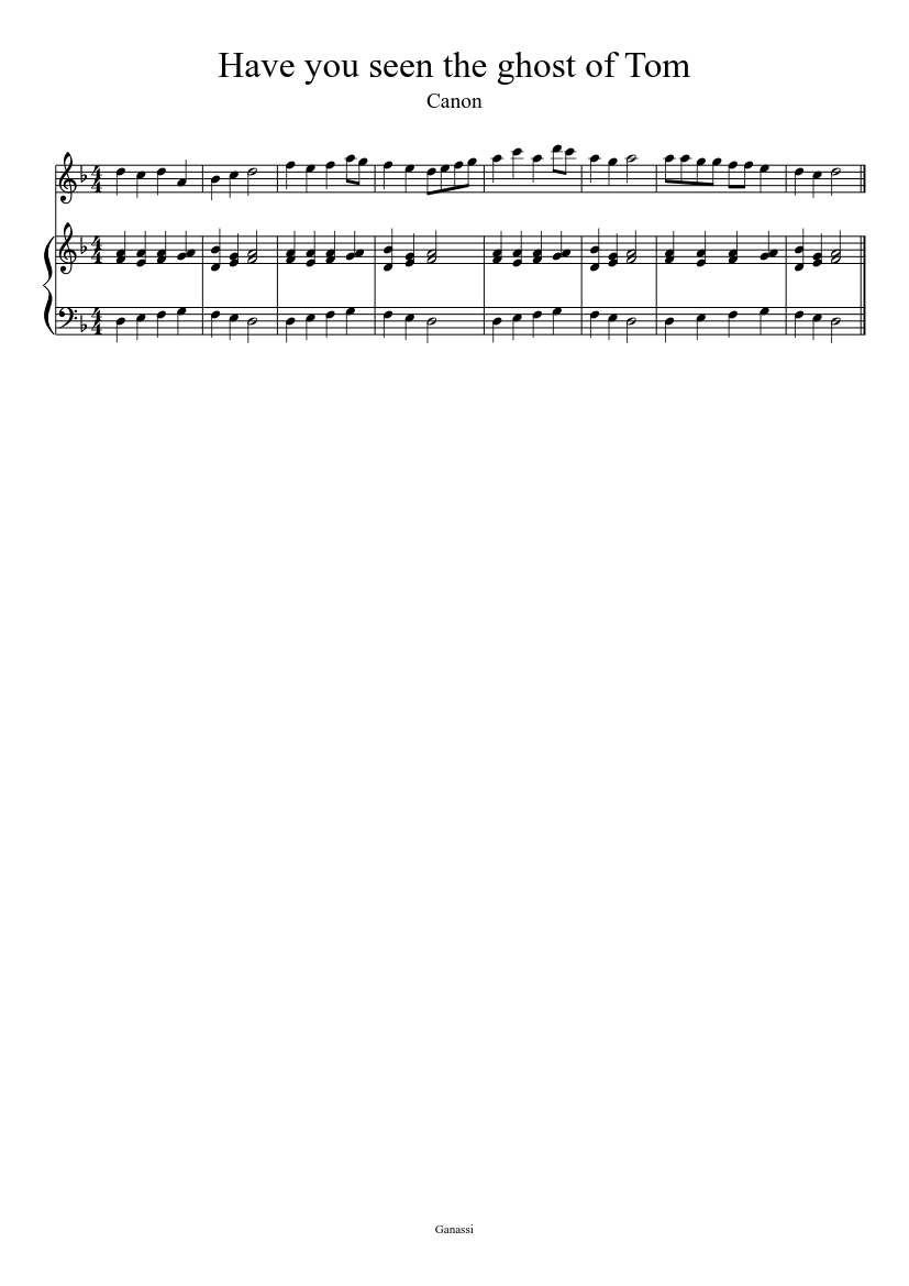 Have you seen the ghost of Thom Sheet music for Harpsichord, Recorder ...