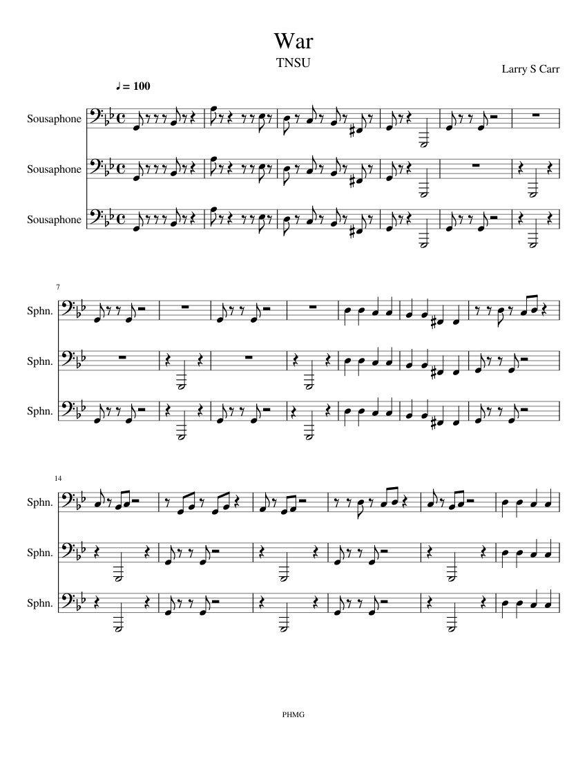 War Sheet music for Brass (Other) (Mixed Trio) | Musescore.com