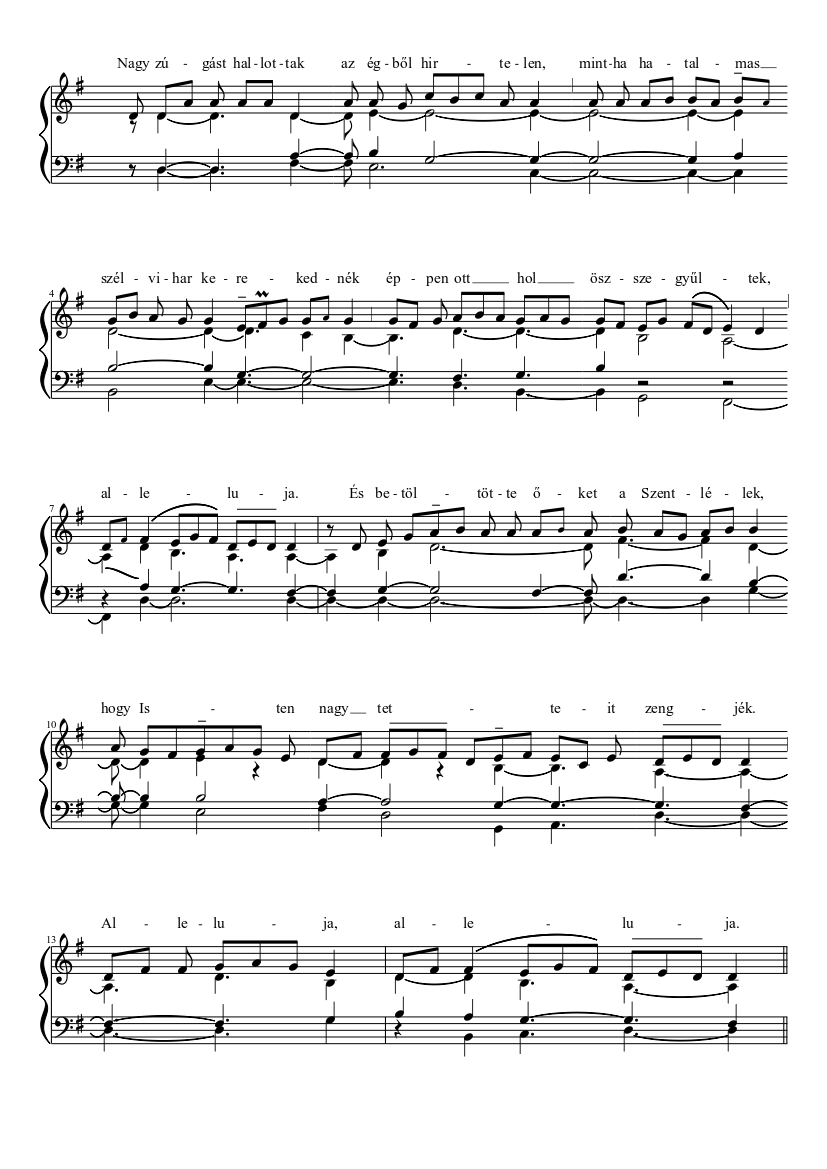 Nagy zúgást hallottak (Factus est repente) Sheet music for Organ (Solo) | Musescore.com