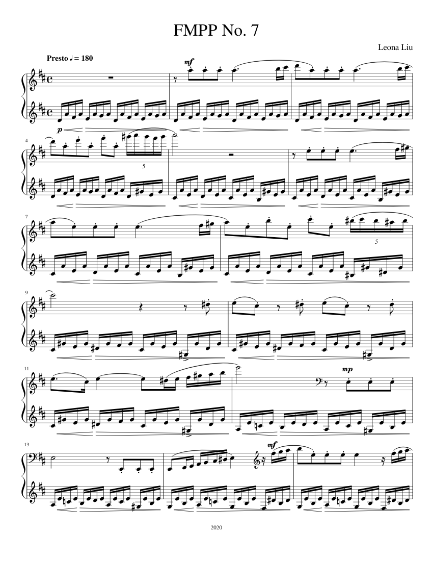 Alberti Bass Turbo Mode (FMPP No. 7) Sheet music for Piano (Solo ...