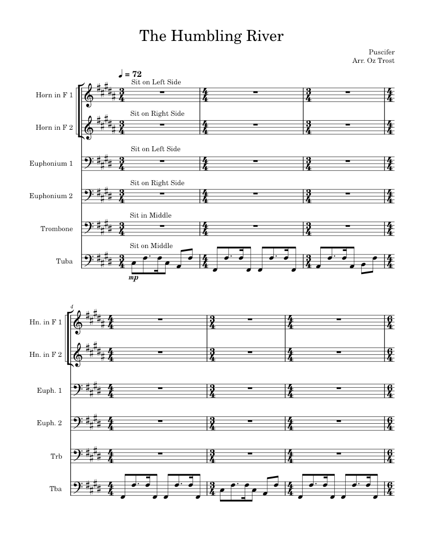 The Humbling River – Puscifer Sheet music for Trombone, Tuba, French ...