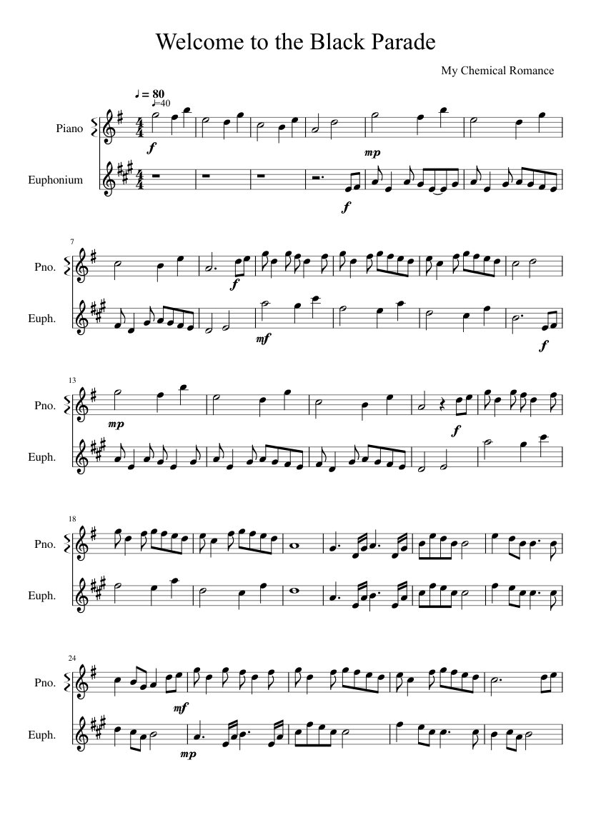 The Black Parade Piano