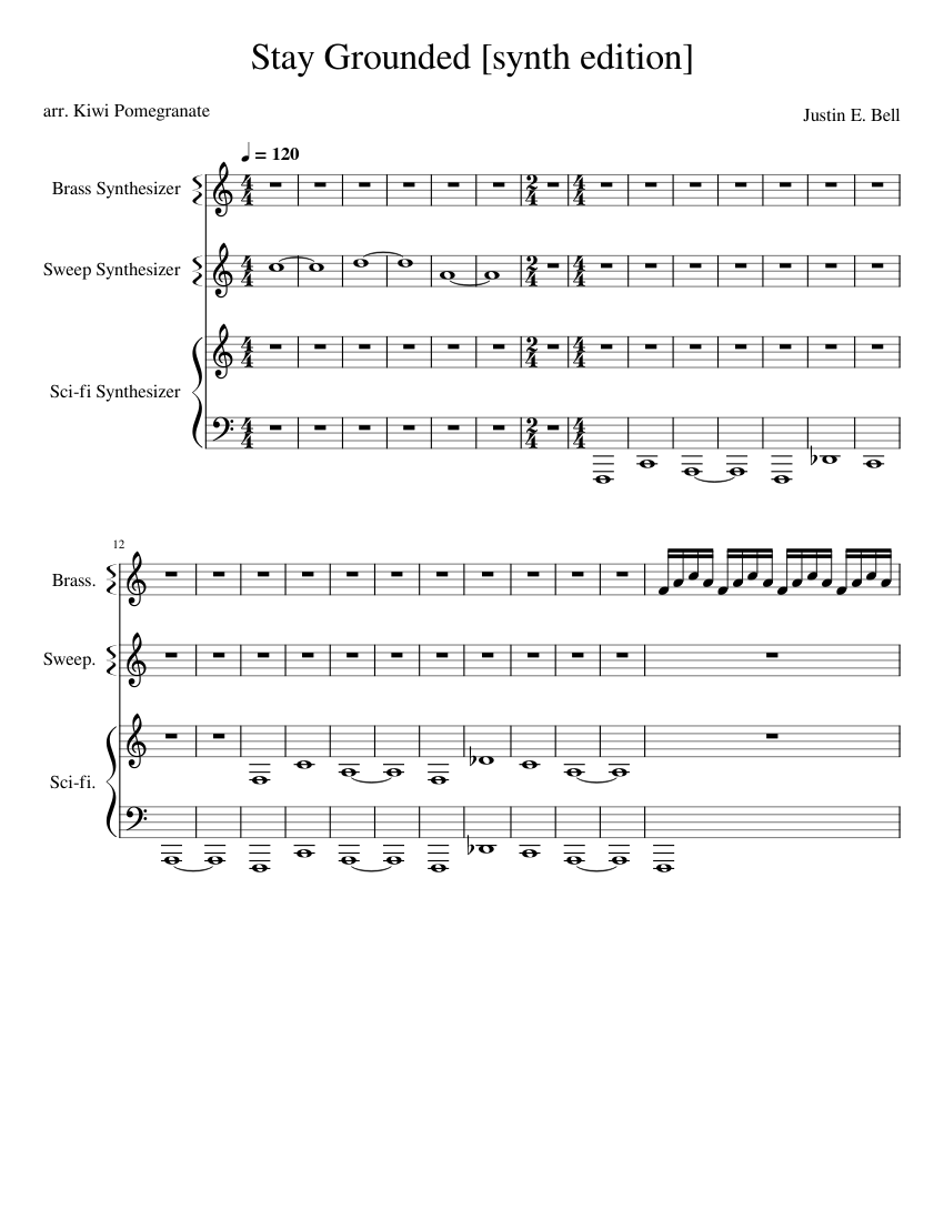 Stay Grounded (title theme) - Justin E. Bell Sheet Music for ...