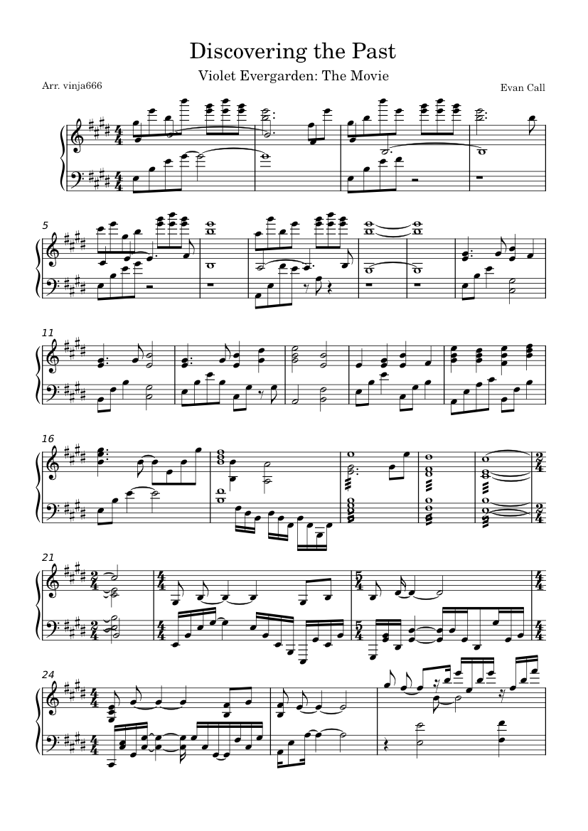 Discovering the Past - Evan Call (Violet Evergarden OST Piano Cover ...