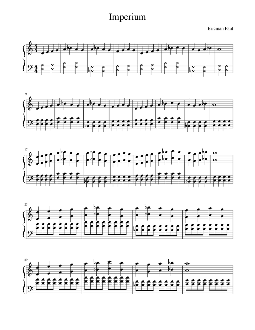Imperium Sheet music for Piano (Solo) | Musescore.com