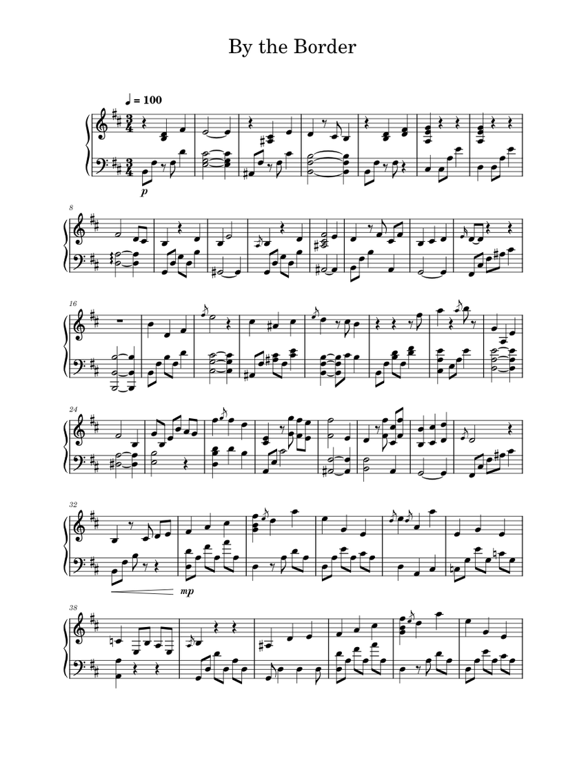 By the Border – Lama House Sheet music for Piano (Solo) | Musescore.com