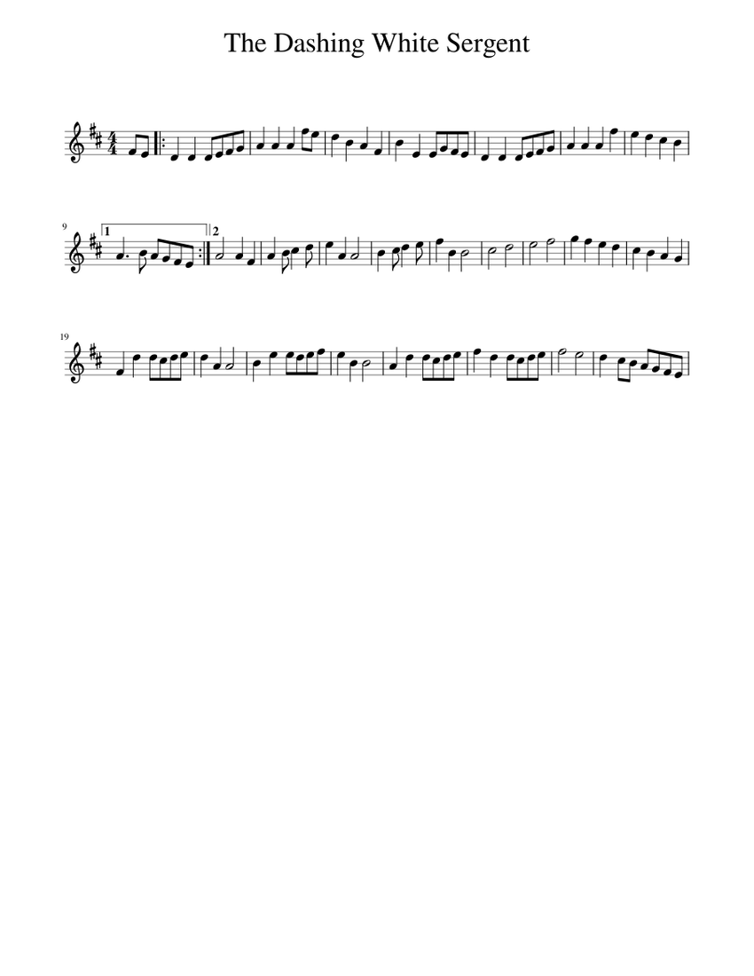 The Dashing White Sergent Sheet music for Piano (Solo) | Musescore.com
