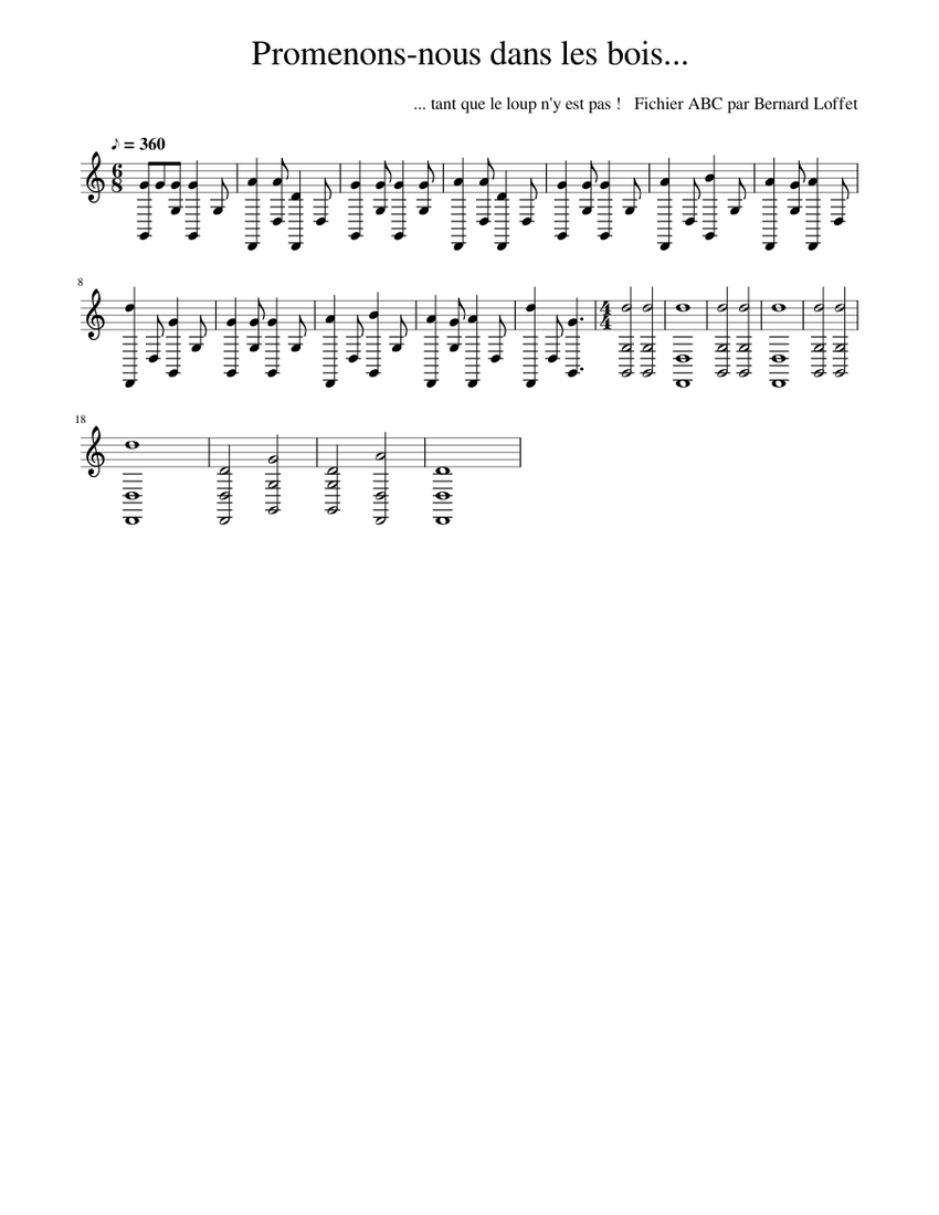 Promenons-nous dans les bois... - piano tutorial