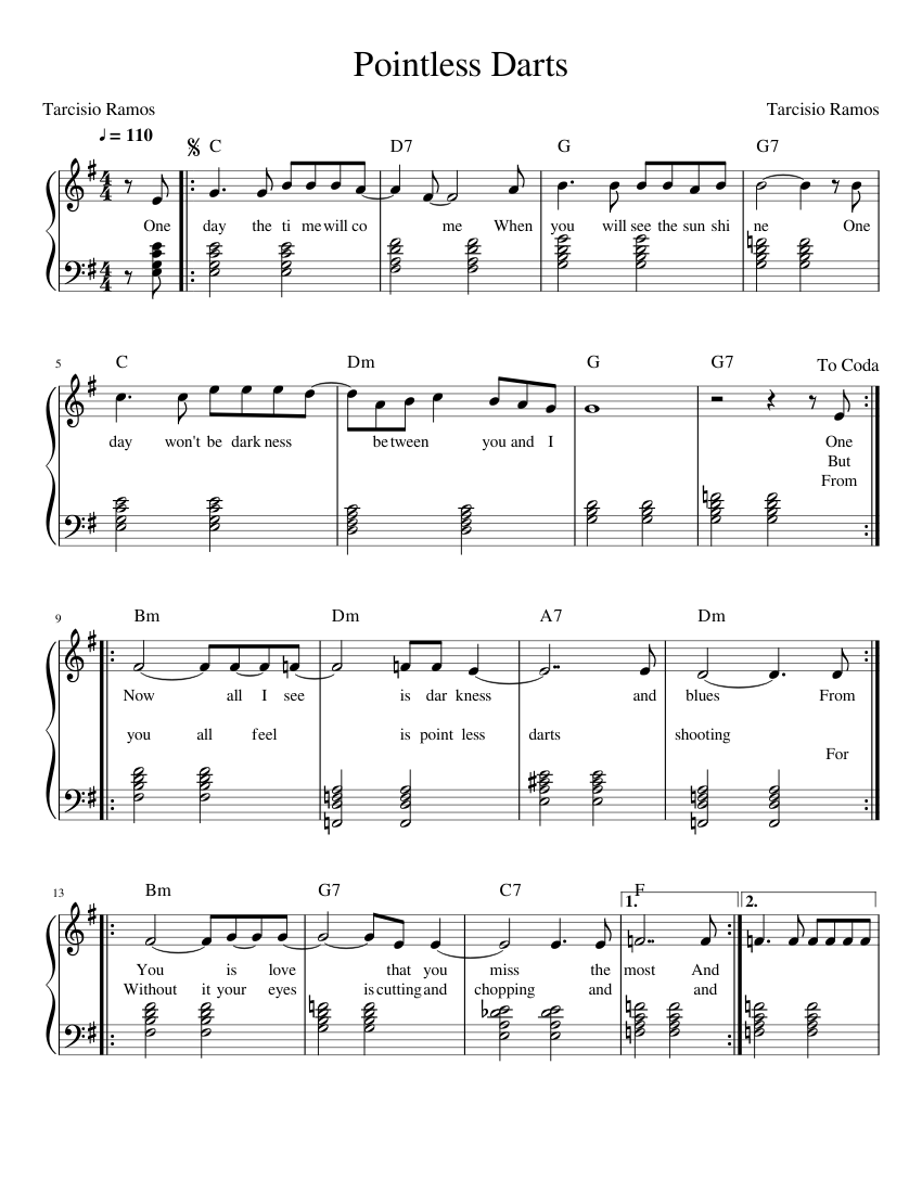 Pointless Darts Sheet music for Piano (Solo) Easy | Musescore.com