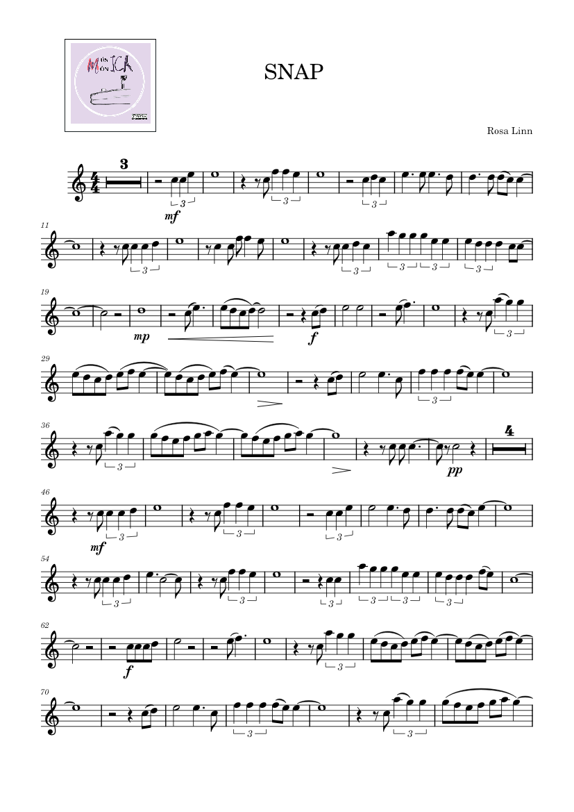 SNAP – Rosa Linn Sheet music for Piano (Solo) Easy | Musescore.com