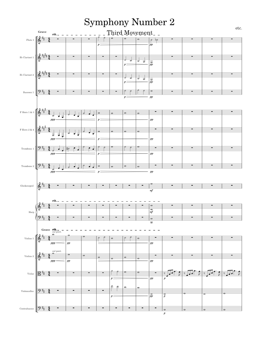 Symphony Number 2 Third Movement by etc. Sheet music for Trombone, Tuba ...