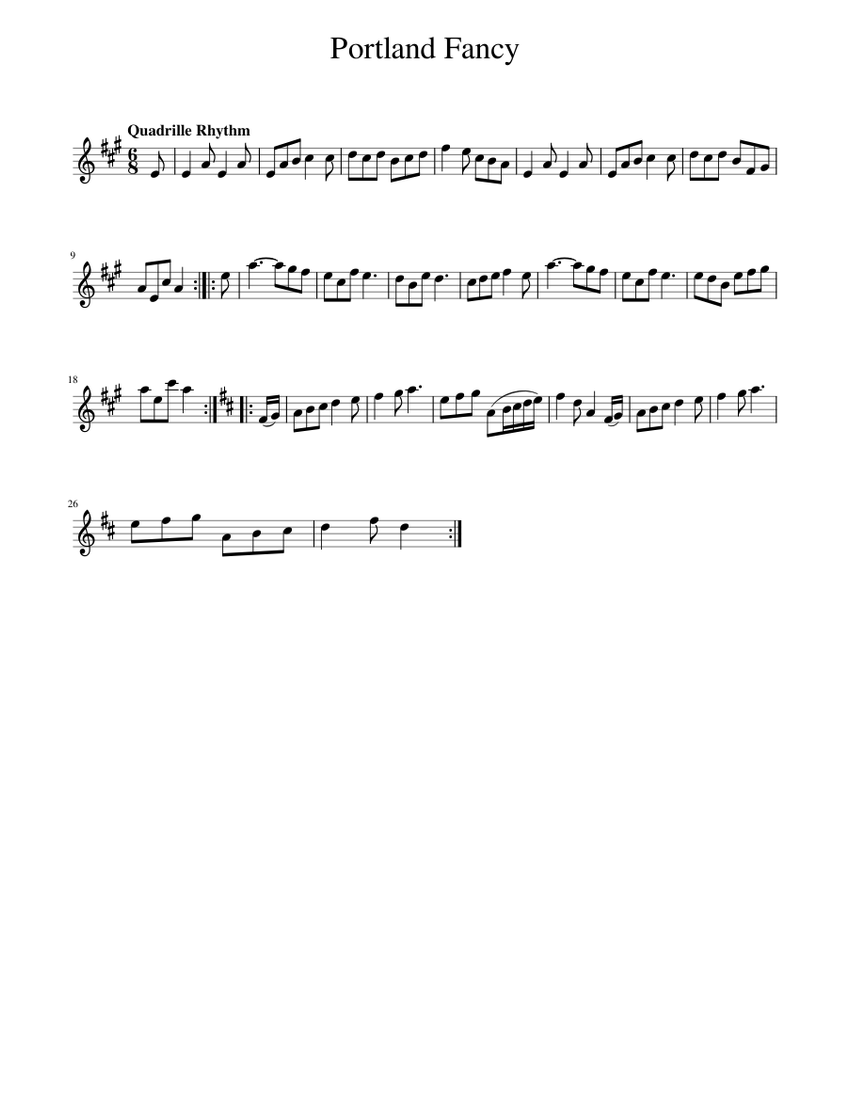 Portland Fancy Sheet music for Piano (Solo) | Musescore.com